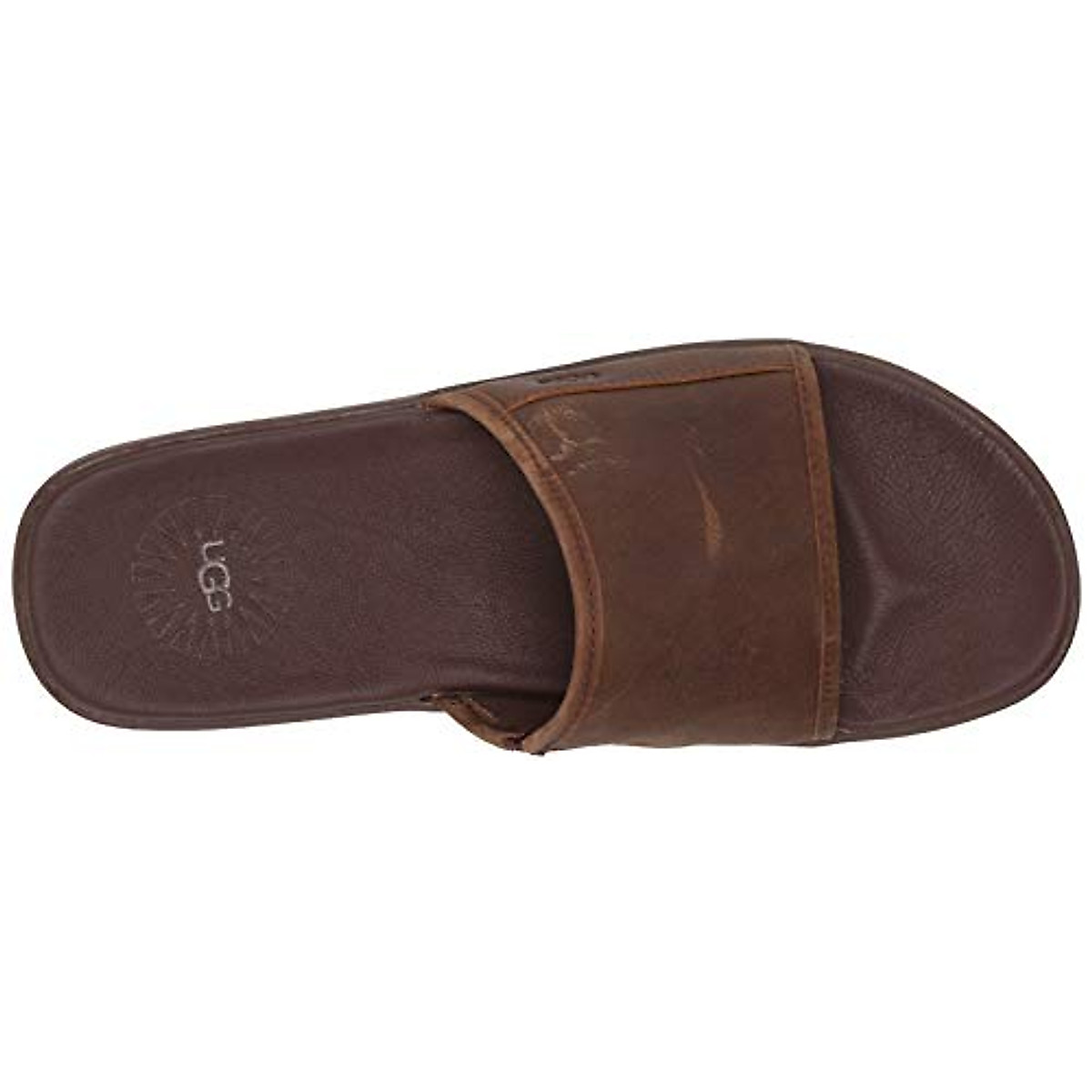 UGG mens Seaside Slide Sandal, Luggage Leather, 9 US