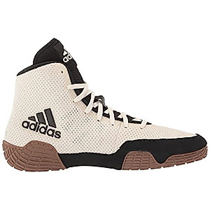 adidas Men's Tech Fall 2.0 Wrestling Shoe, Chalk White/Black/Gum, 9.5