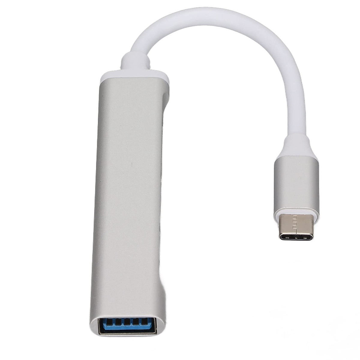 ASHATA USB C Hub, 4 in 1USB C to USB with 1 USB3.0 3 USB2.0 Ports, Mini Portable USB C Hub Adapter, for Laptop, Mouse, Keyboard, Hard Disk, Mobile Phone, Tablet(Silver)