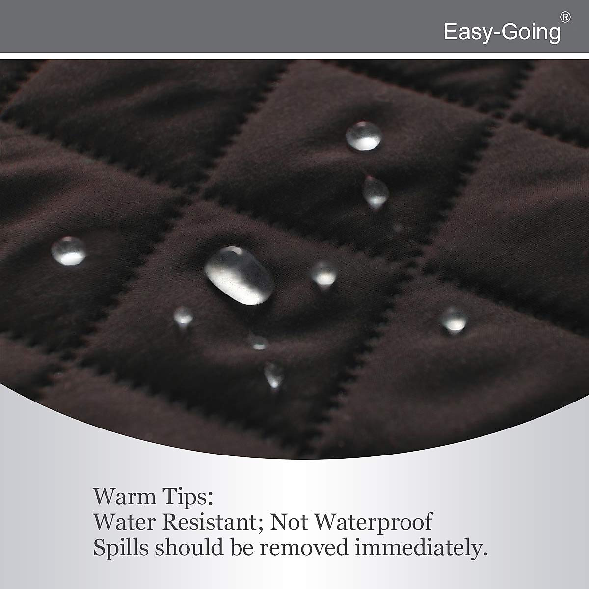 Easy-Going Reversible Couch Cover for 3 Cushion Couch Sofa Cover for Dogs Water Resistant Furniture Protector Cover with Foam Sticks Elastic Straps for Pet Cat (Sofa, Chocolate/Beige)