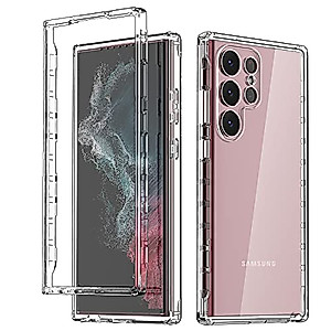 AICase for Samsung Galaxy S23 Ultra Case Clear Full Body Rugged [Never Yellowing] [Military Grade Anti-Drop] Bumper Silicone Heavy Duty Protection Shockproof Cover for Samsung S23 Ultra Case 6.8"