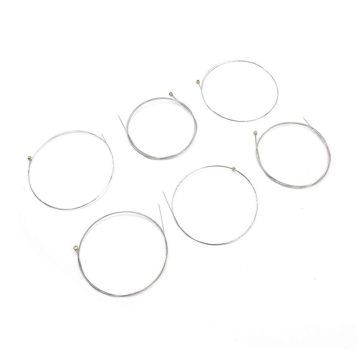 Geesatis 2 Set of 6 Electric Guitar Strings Single Electric Guitar Strings Replacement Steel String, E-1st, B-2nd, G-3rd, D-4th, A-5th, E-6th, Silver, Clear and Beautiful Tone