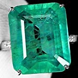 Nongkhai shop Large 925 Silver Emerald Gemstone Ring Wedding Anniversary Party Women Jewelry (6)