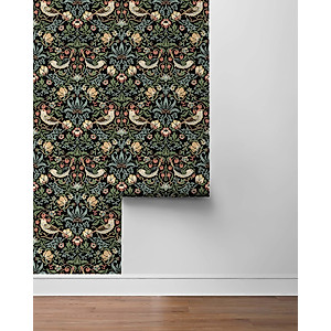 NextWall Aves Garden Peel and Stick Wallpaper (Ebony)