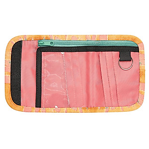 KAVU Wally Trifold Wallet with Coin Pocket and Key Ring - Coastal Tie Dye