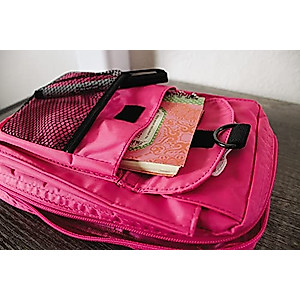 Adventure Bible Cover for Girls, Zippered, with Handle, Nylon, Pink, Medium