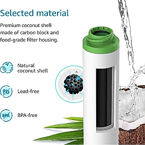 AQUA CREST FQK1K Under Sink Water Filter, 1320 Gallons, Replacement for GE FQK1K, FQK2J, GXK185K and GX1S50R (Pack of 2)