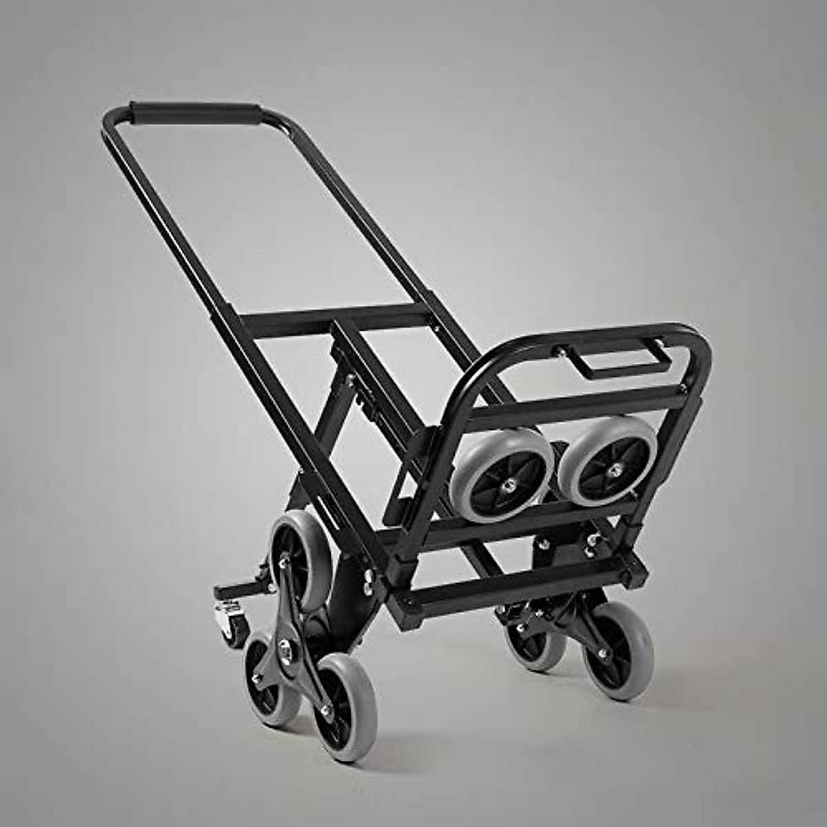 YTFLOT Heavy Duty 330LB Hand Trucks Stair Climber Cart Adjustable Handle Folding Hand Truck with 2 Backup Assistant Wheels