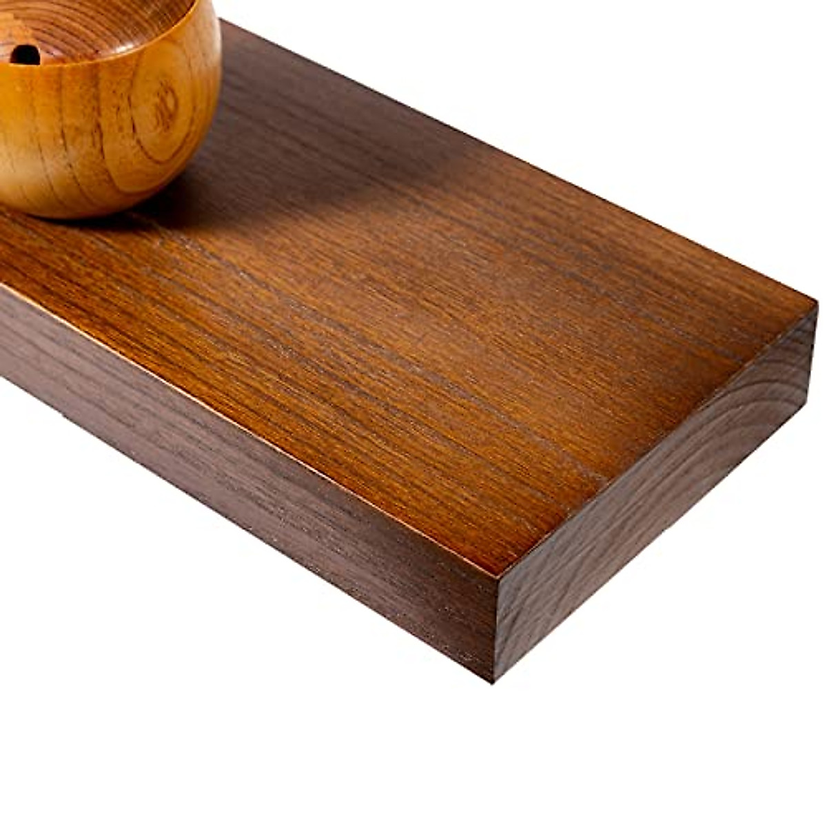 HOMESAURUS Floating Shelves Set of 2 Wall Mounted Shelves for Bedroom Decor, Bathroom Set, Living Room Decor and Kitchen Wall Shelves Decoration - Storage Shelf Rack & Display Shelves Decorations