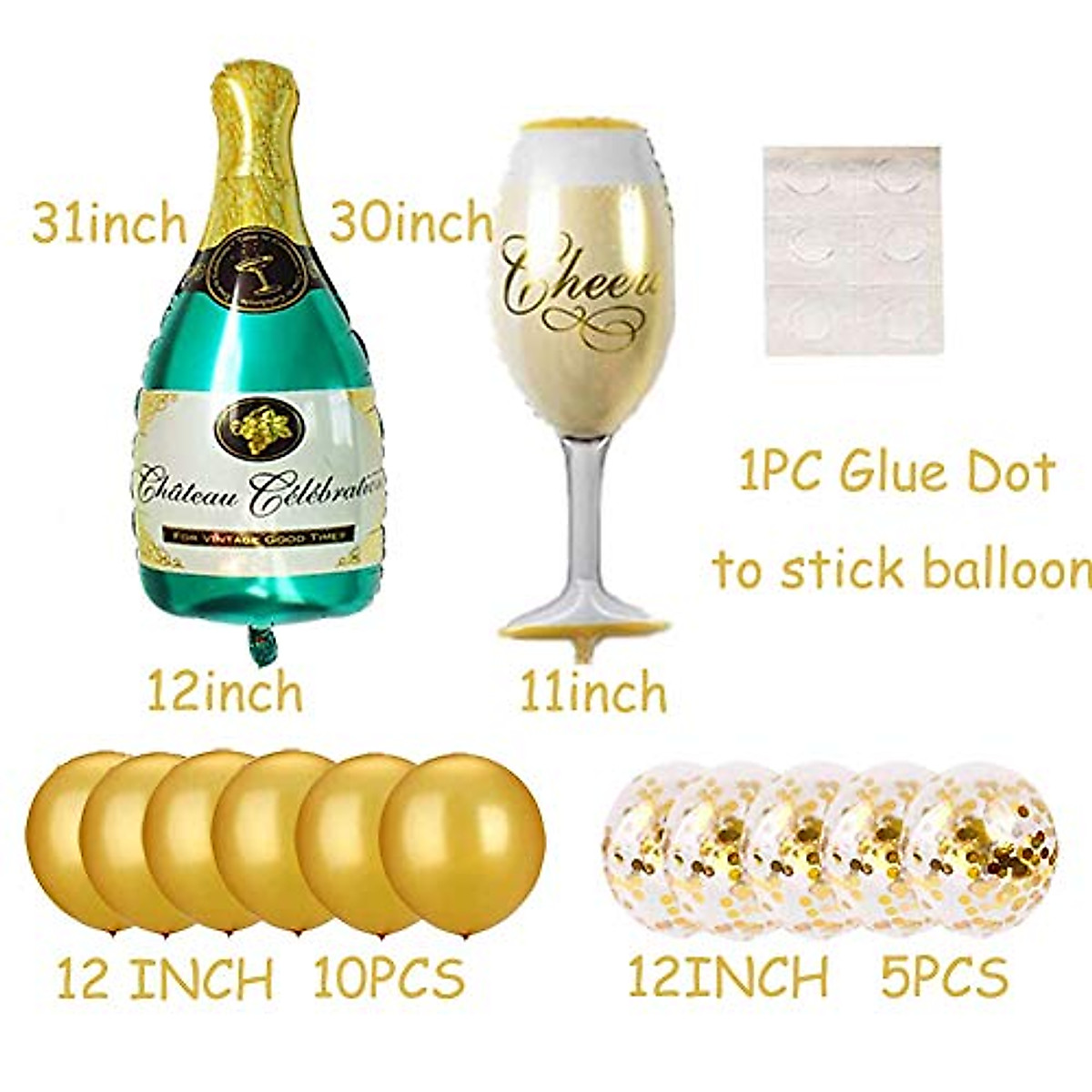 Wine Party Decorations, Wine Time Balloons Banner Wine Glass and Champagne Foil Balloons For Wine Tasting Party Wine Birthday Party, Bridal Shower Hen Night Girls Night Decorations Set