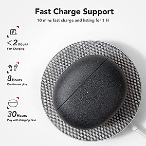 TCL S600 Wireless Earbuds with 6 Built-in Mics Dual Bluetooth Headphones Active Noise Cancellation Auriculares Inalámbricos IPX5 Waterproof Premium Deep Bass Headset 32H for Sports Work Gaming, Black