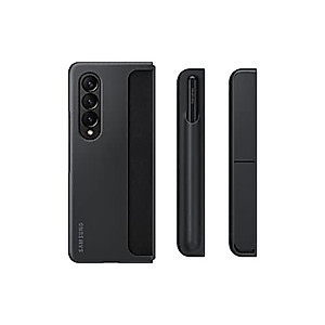 SAMSUNG Galaxy Z Fold4 Standing Cover with S Pen and S Pen Holder, Protective Phone Case with Kickstand for Hands Free Viewing, US Version, Black