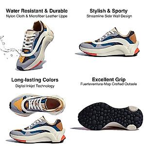 UIN Women's Retro Sneakers Sevilla Ⅱ Rational Thoughts Lightweight Walking Casual Comfortable Designer Art Painted Travel Shoes (10.5)