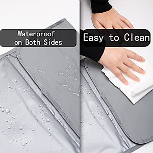 YaKuss Portable Baby Diaper Changing Pad, Detachable Travel Baby Changing Mat with Wipes Pockets and Diaper Bag, Baby Shower Gifts, Newborn Essentials, Unisex Baby Items (Small,1.0 Grey)