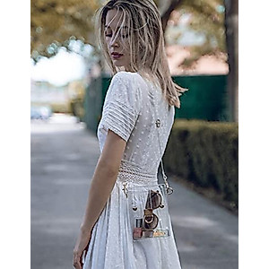 SharPlus Women Small Clear Purse Handbag, Cute Transparent Plastic Crossbody Shoulder Bag Phone Pouch Stadium Approved