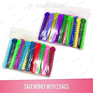 2080 Ligature Ties for Braces - Multicolor Dental Orthodontic Ligature Ties for Brackets - Elastic O-Ring Rubber Bands (2 Bags of 1040)
