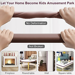 Baby Proofing Edge Corner Protector, 6.6Ft Baby Safety Desk Table Edge Guard Strip Proof Corner Guards, L-Shaped Kids Protection Bumper Anti-Collision Strip Beige 2 Meters + 4 Meters Tape