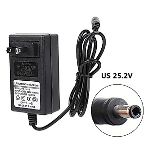 Massage Gun Adapter AC DC 100 to 240V Muscle Gun Charger Adapter Power Supply Cord Cable (US 25.2V)