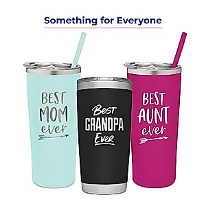 Best Gigi Ever Stainless Steel Tumbler with Lid and Straw - Vacuum Insulated Travel Tumbler Cup - Gigi Gift for Happy Birthday - New Gigi Stocking Stuffers - World's Best Gigi - Gigi Grandma Tumbler