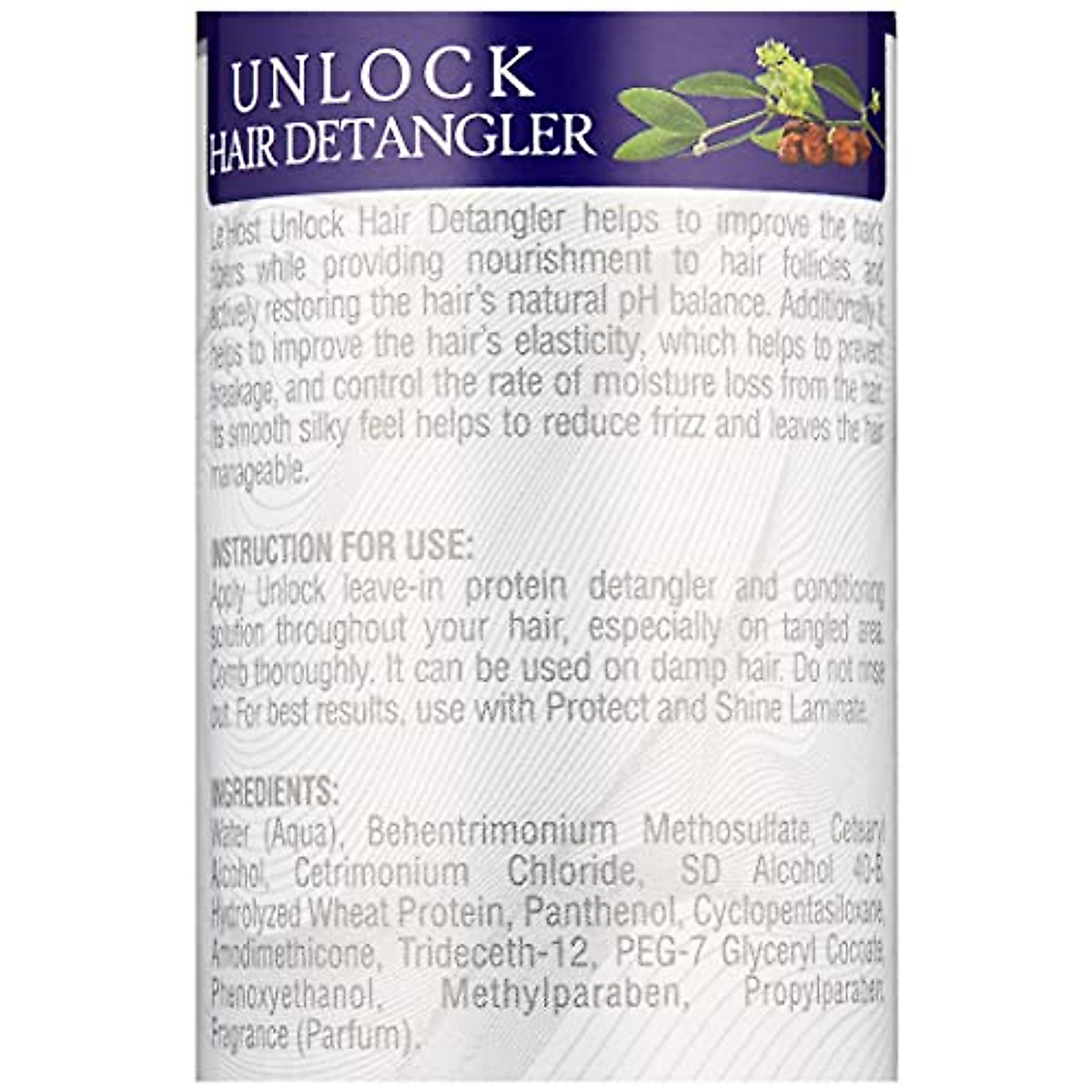 Unlock Hair Detangler (Leave-In Conditioner) Immediately stops hair breakage and promotes hair growth.