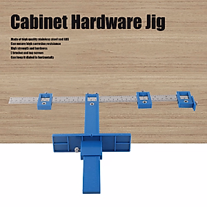 MISNODE Woodworking Hole Positioner Aluminum Alloy Cabinet Hardware Jig Drill Guide Hole Punch Locator Kit Punch Locator for Drawer Door Handle