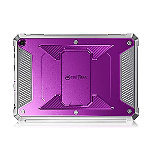 Fintie Shockproof Case for All-New Fire HD 8 and Fire HD 8 Plus Tablet (10th Gen, 2020 Release), [Tuatara] Rugged Unibody Hybrid Bumper Kickstand Cover with Built-in Screen Protector, Purple