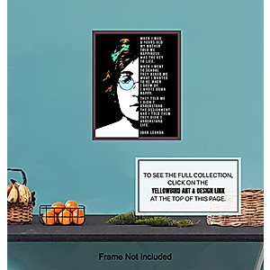 Quote Wall Decor Print - Funny Inspirational 8x10 Home Art for Bedroom, Living Room, Office, Apartment - Unique Gift for 60s, 70s Music Fans