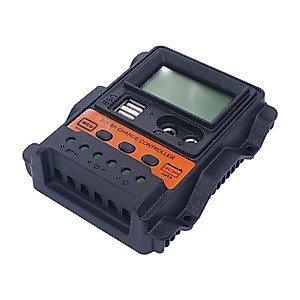 weideer 4 String PV Combiner Box and 20A Solar Charger Controller 12V/24V Adjustable LCD Display for Solar Panel System