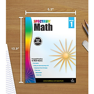 Spectrum 1st Grade Math Workbooks, Ages 6 to 7, Grade 1 Math Workbook, Adding and Subtracting Through 100, Place Value, Fact Families, 2-D and 3-D Shapes - 160 Pages (Volume 2)