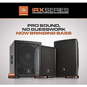 JBL Professional IRX108 Powered Portable Speaker with Bluetooth, 8-Inch, Black