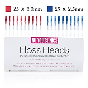 50 Pieces Interdental Brush,Toothpicks Tooth Flossing Head Oral Dental Hygiene Brush,Teeth Cleaner Dental Floss Stick Tooth Cleaning Tool