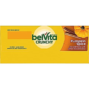 belVita Pumpkin Spice Breakfast Biscuits, 30 Total Packs, 6 Boxes (4 Biscuits Per Pack)