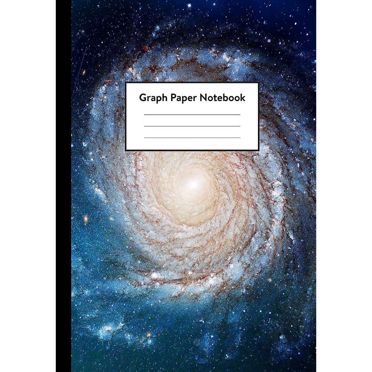 Graph Paper Notebook: 5 x 5 squares per inch, Quad Ruled - 7 x 10 | Deep Space Blue Spiral Galaxy | Math and Science Composition Notebook for for ... Girls, Teens And Students (School Essentials)