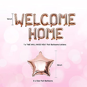 Welcome Home Decorations Welcome Home Balloons Welcome Home Baby Girl Banner Welcome Balloons Welcome Home Letter Balloon Banner Sign Welcome Home Party Decorations for Welcome Back Decorations