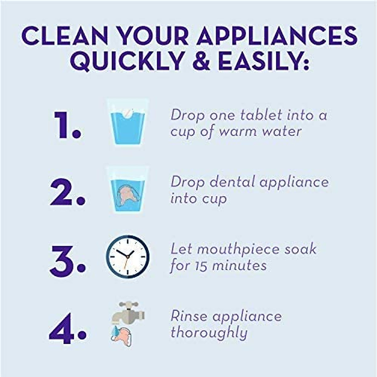 Retainer Brite Tablets for Cleaner Retainers and Dental Appliances - 96 Count