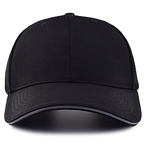 TSSGBL Oversized XL,XXL Big Head Hats for Men, Extra Large Plain Baseball Trucker Hats Adjustable Blank Work Ball Caps Black