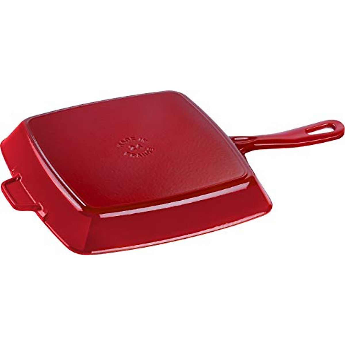 Staub American Grill Pan Cast Iron Suitable for Induction Cookers 26 cm Cherry Red