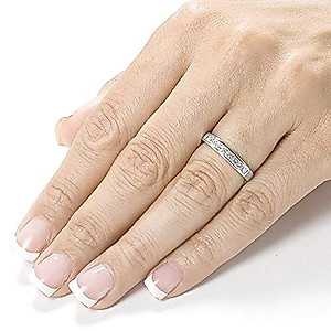 Kobelli Diamond Band 1/2 carat (ctw) in 14kt White Gold, Size 7.5, White Gold