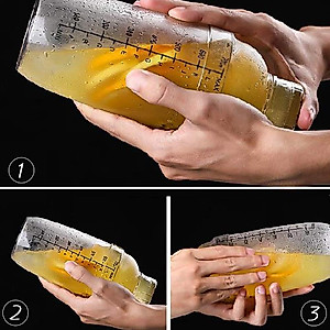 2 Pcs Plastic Cocktail Shaker,Drink Mixer Boba Tea Shaker,Professional Bar Tools Set (24oz/700cc)