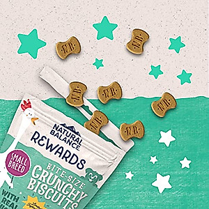 Natural Balance Limited Ingredient Original Biscuits | Chicken & Sweet Potato Grain-Free Dog Treats for Small-Breed Adult Dogs | 8-oz. Pouch