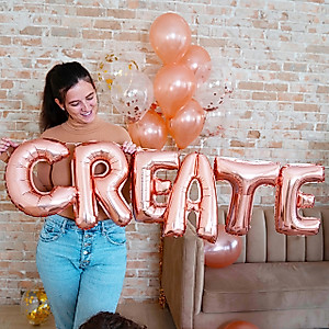 Letter Balloons - Custom Phrase 16" Inch Alphabet Letters & Numbers Foil Mylar Balloon - Create Your Own Balloon Banner - 10 Colors to Choose From