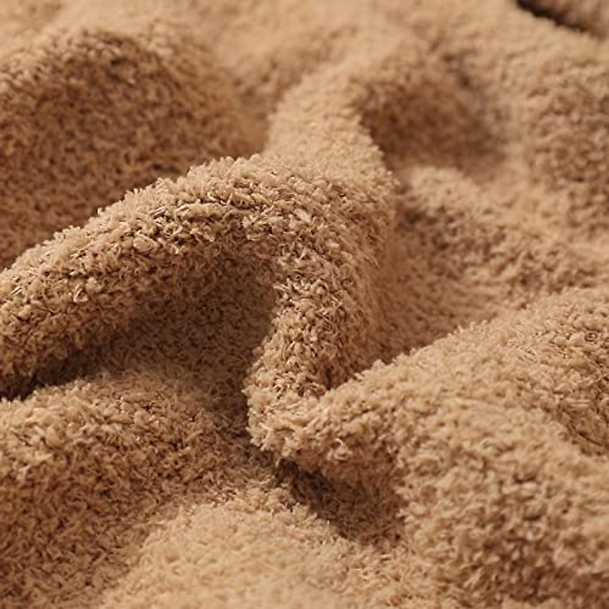 bearberry Super Soft Knit Throw Blanket Lightweight Cozy Warm Fluffy Throw Blankets for Couch Bed Sofa (Camel, 50”x60”)