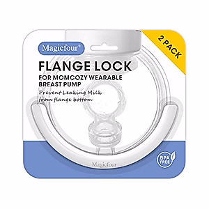 Magicfour Flange Lock Compatible with Momcozy Wearable Breast Pump 2 Pack Leak Latch for Mom Cozy Hands Free Breast Pump Accessories for Momcozy Breast Pump S12/S12 Pro/S9/S9 Pro, Prevent Leaking Milk