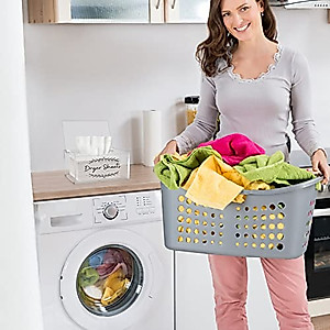 Laundry Dryer Sheet Container with Lid- Clear Acrylic Dryer Sheet Dispenser for Storage Fabric Softener Sheets, Transparent Container Storage Box Dryer Sheet Holder for Laundry Room Organization