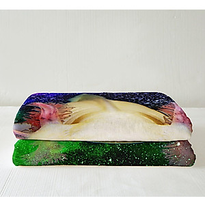 Custom Name Cute Axolotl Blanket 50"x60" 3D Rainbow Axolotls Throw Blanket for Child Boys,Sea Wildlife Animals Reptile Fleece Blanket Kawaii Axolotl Bed Blanket Kids Ocean Theme Bedroom Decor