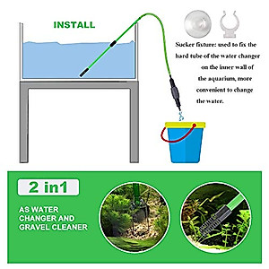 boxtech Fish Tank Water Change, Aquarium Vacuum Siphon Water Changer Pump Sand Cleaner for Aquarium Water Filter