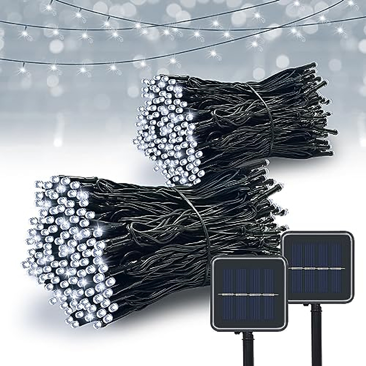 Vimorg Solar String Lights Outdoor，2 Pack 170FT 480 LED Waterproof Solar Christmas Lights with 8 Lighting Modes for Tree Xmas Decorations