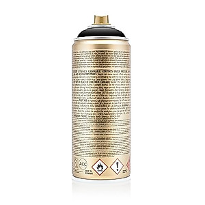 Montana Cans Montana GOLD 400 ml Color, Shock Black Spray Paint,MXG-S9000, 13.5 Ounce (Pack of 1)