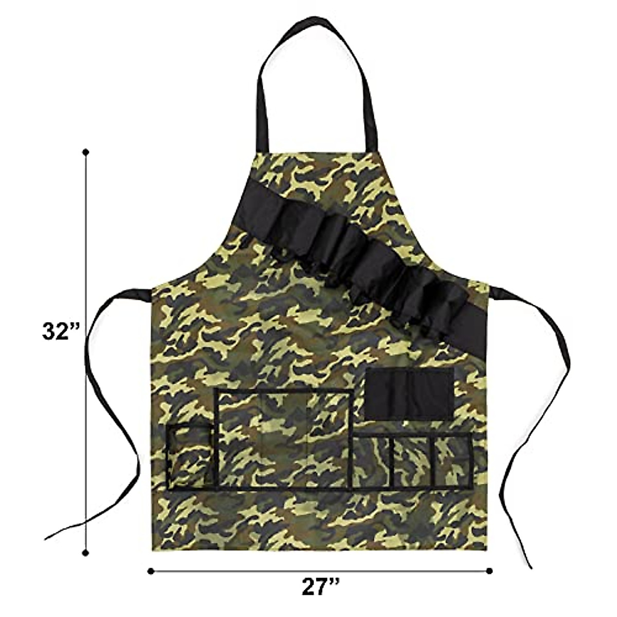 EZ Drinker Grill Master Grill Apron and Accessory Holds Beverages and Tools, Camouflage, One Size Fits All (CAM-APRON)