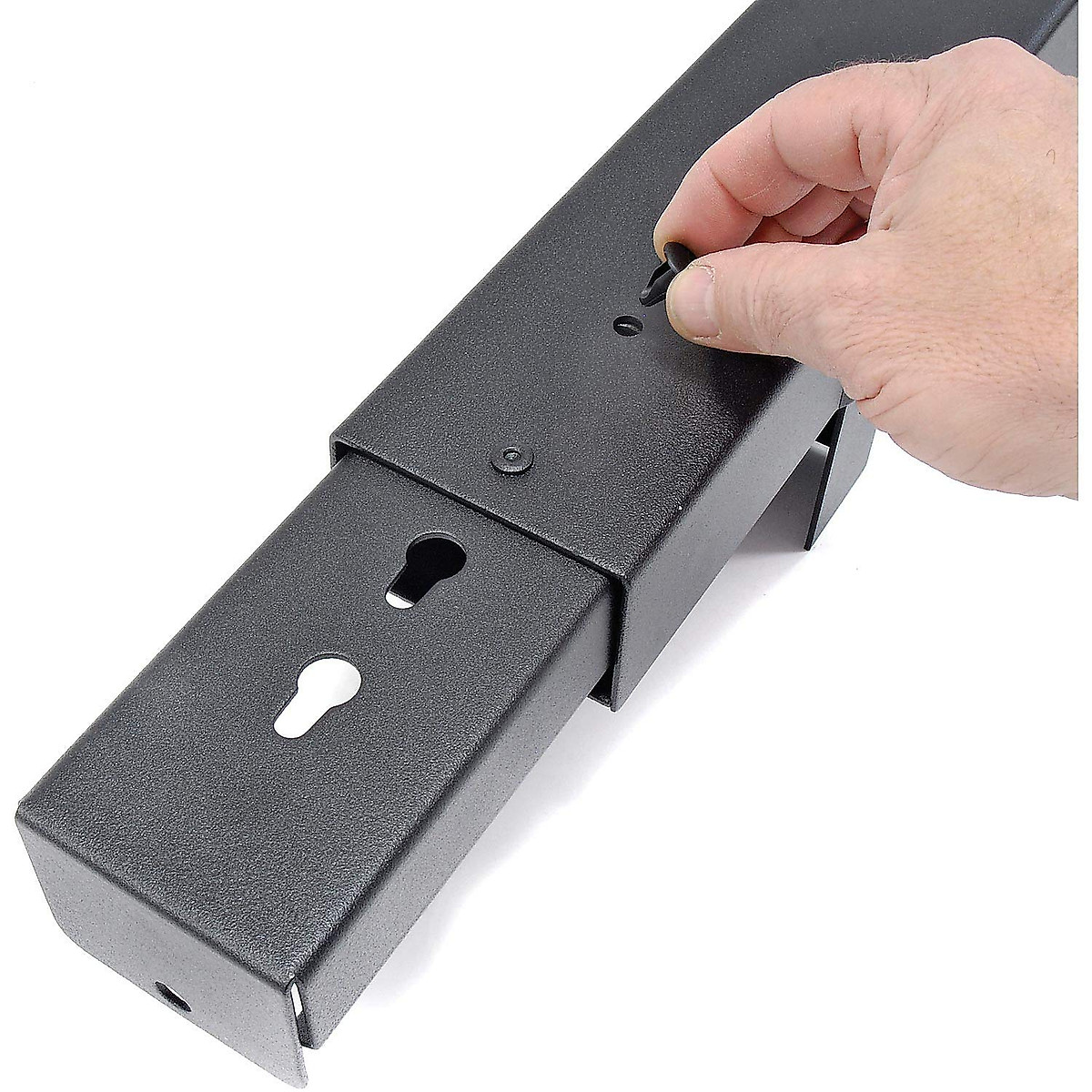 Global Industrial Adjustable Height Leg For 30" Bench, 29" to 35", Black